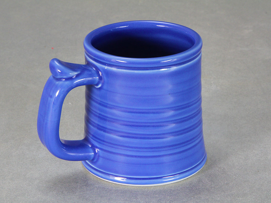 Porcelain Bistro Mug — Deep Blue Celadon - Maine Kiln Works